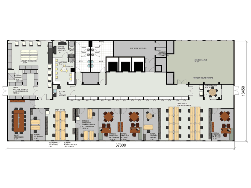 Architecte de bureau AMSO : plan d'aménagement de bureau, plan d ...