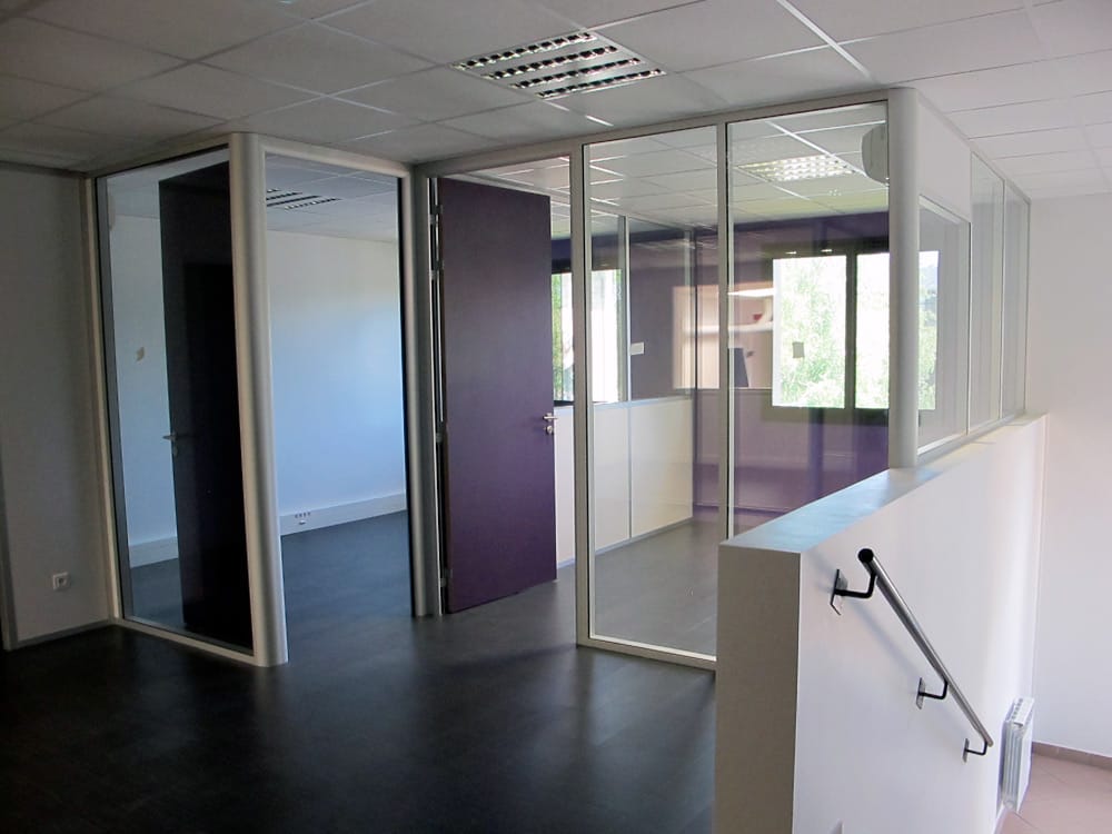 Cloison en verre bureau, cloison modulaire - Cloison amovibles